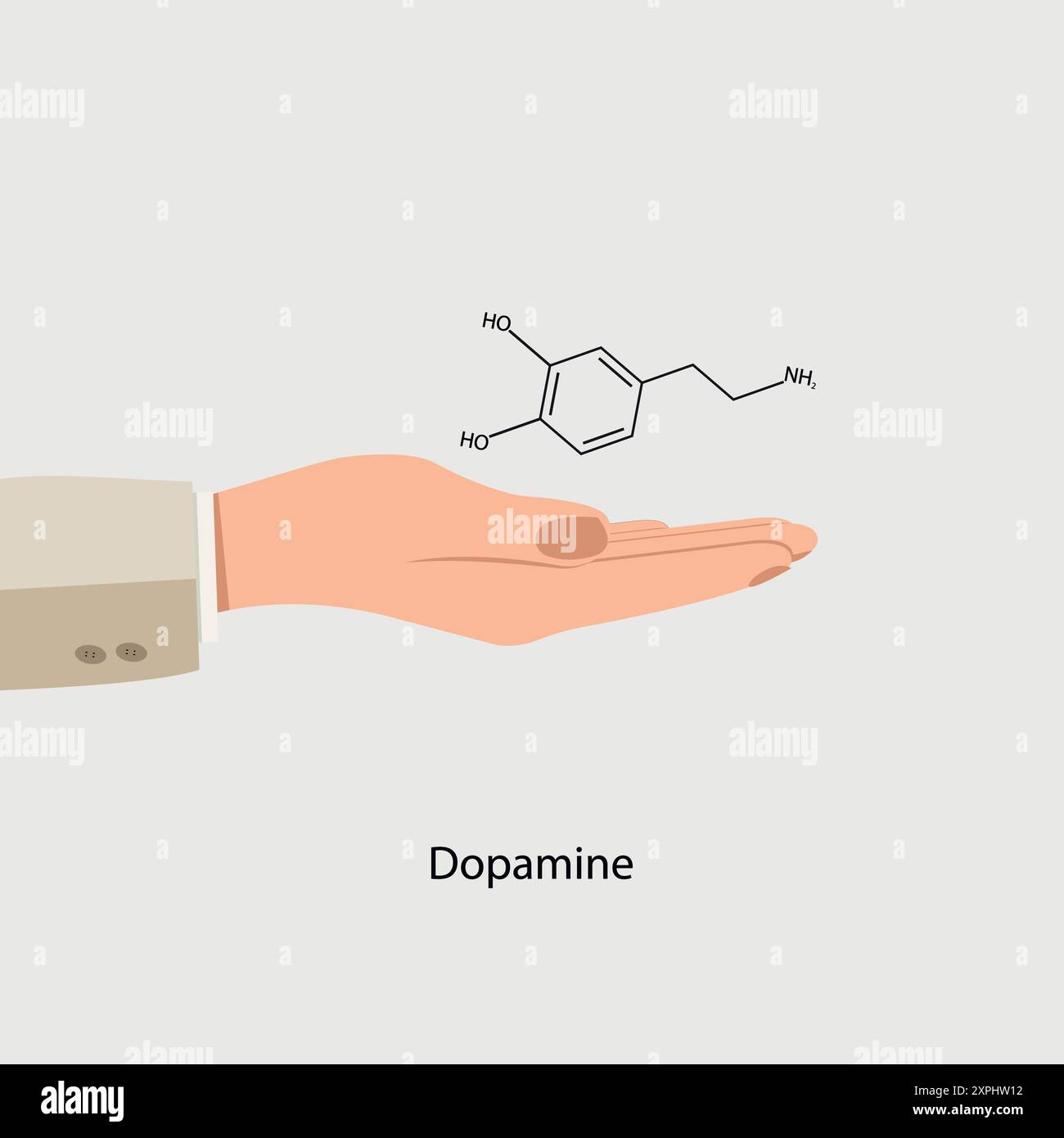 Dopamine Molecule Symbol