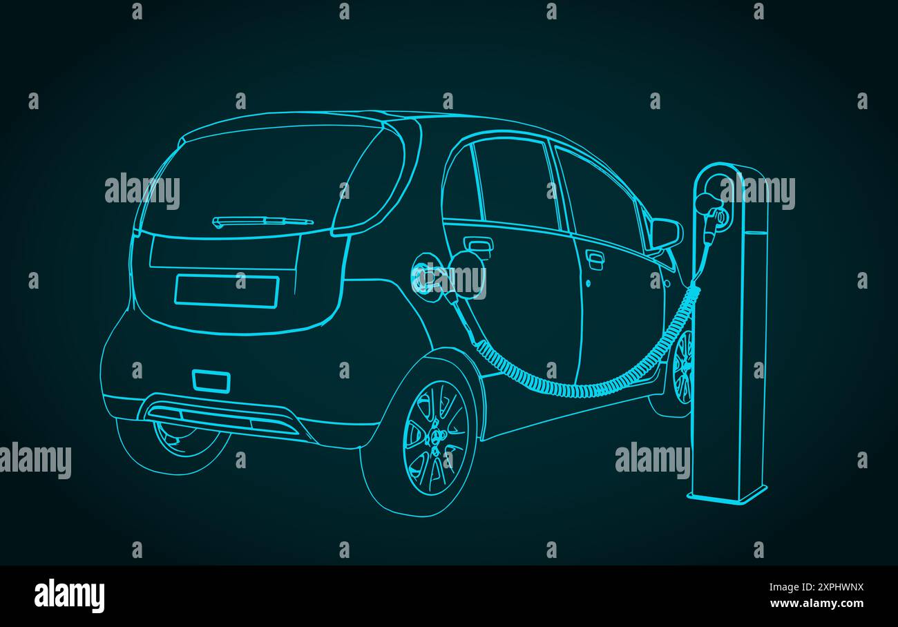 Electric car cars Stock Vector Images - Alamy