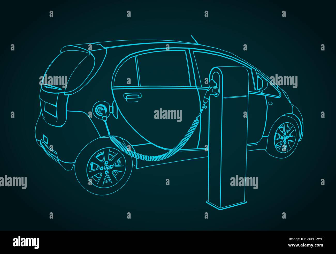 Electric car cars Stock Vector Images - Alamy