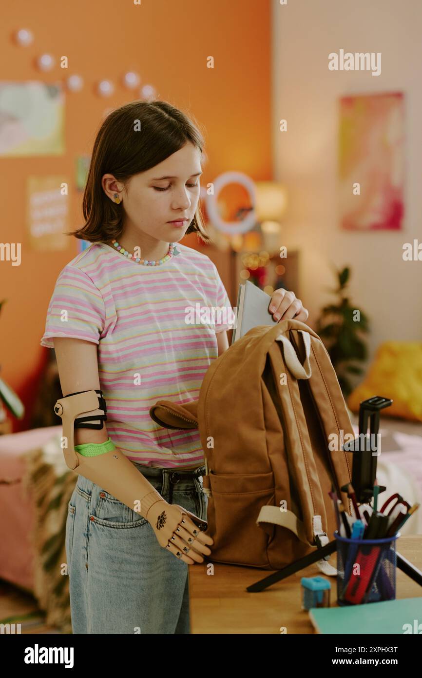 Teen Girl Getting Ready For School Stock Photo - Alamy