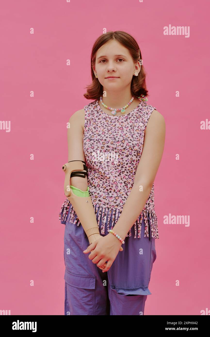 Teen Girl With Disability Portrait Stock Photo - Alamy