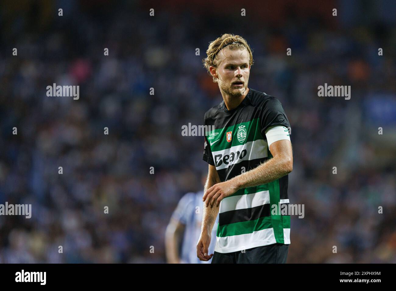Morten Hjulmand (Sporting CP) seen in action during the Supertaca ...