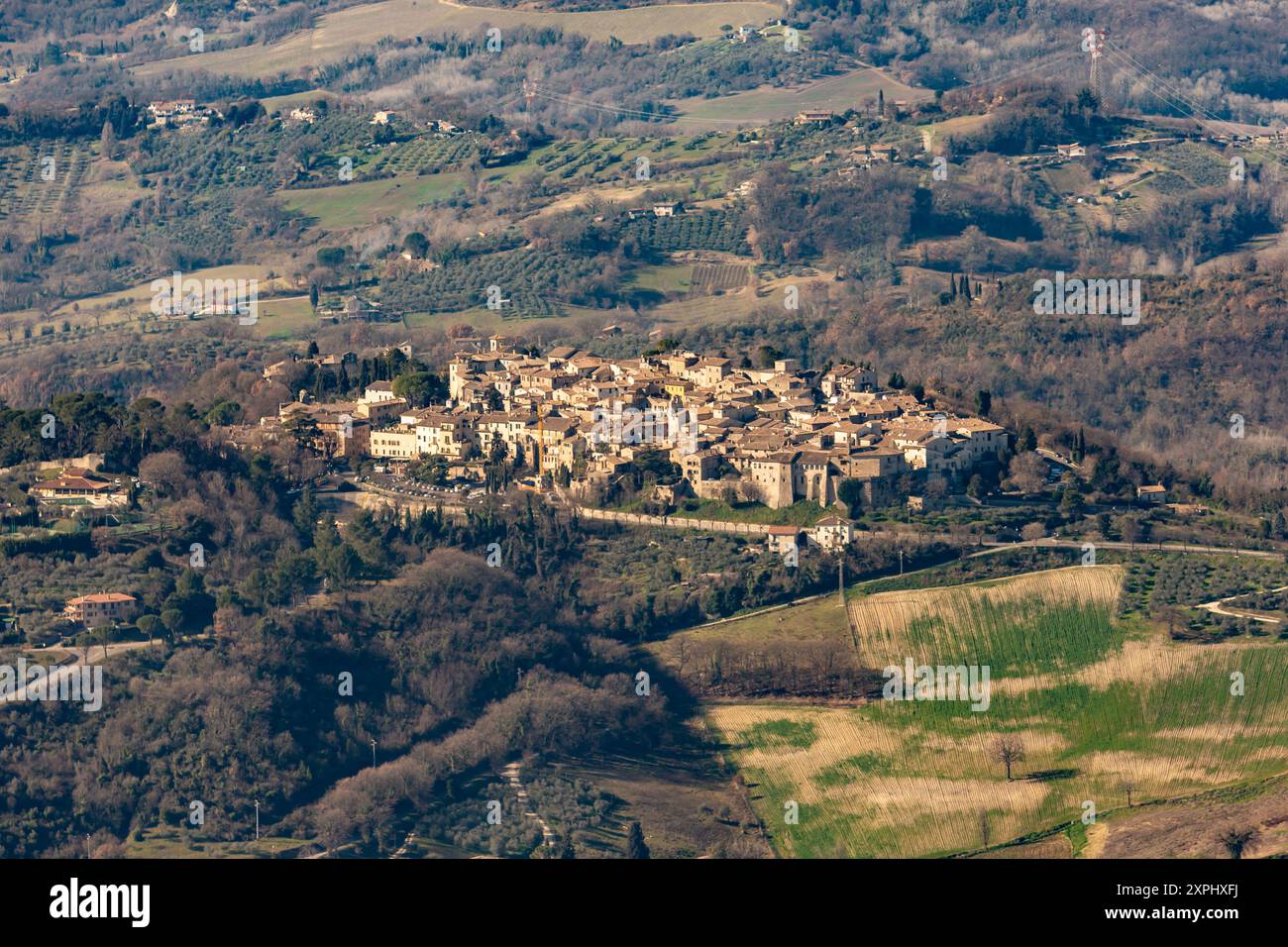 The medieval city of San Gemini, in southern Umbria, Italy. This city ...