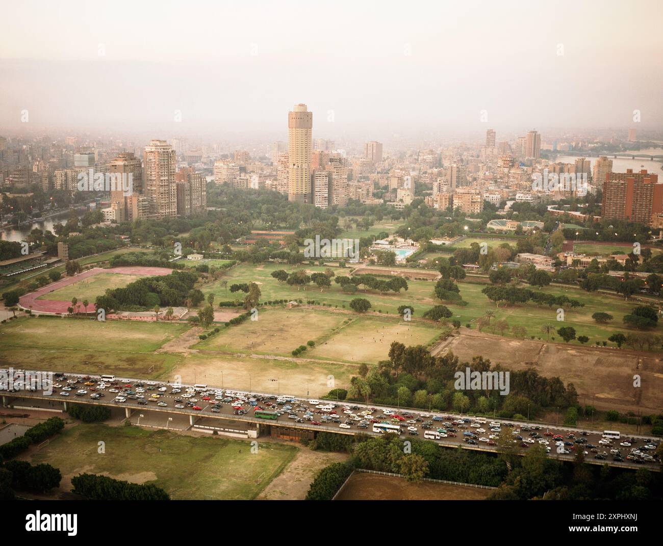 Aerial photograph capturing the scenic view from Cairo Tower ...