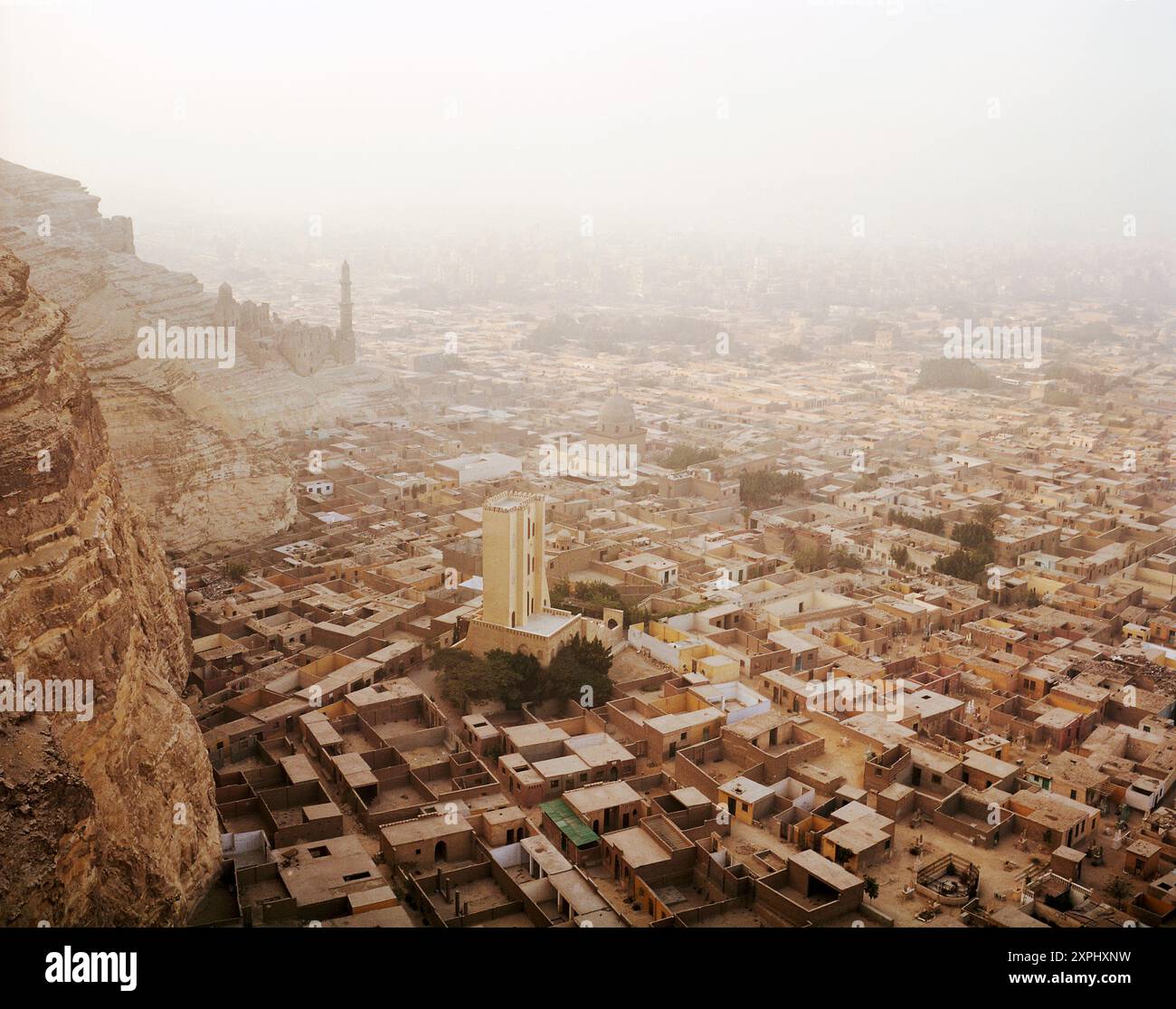 Aerial photograph capturing the expansive and historic Cairo Necropolis ...