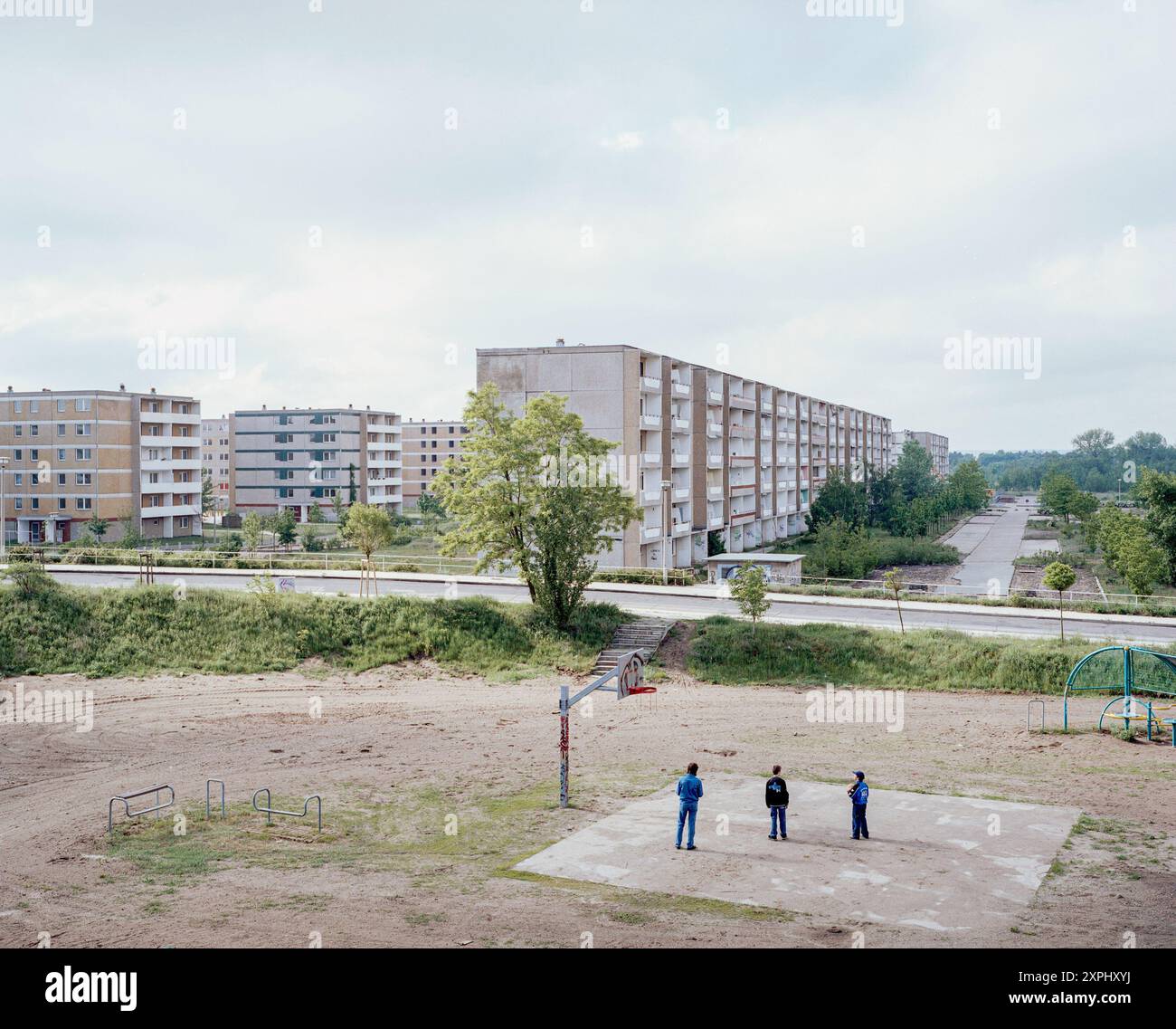 An image depicting vacant DDR-era Plattenbauten in Eisenhüttenstadt ...