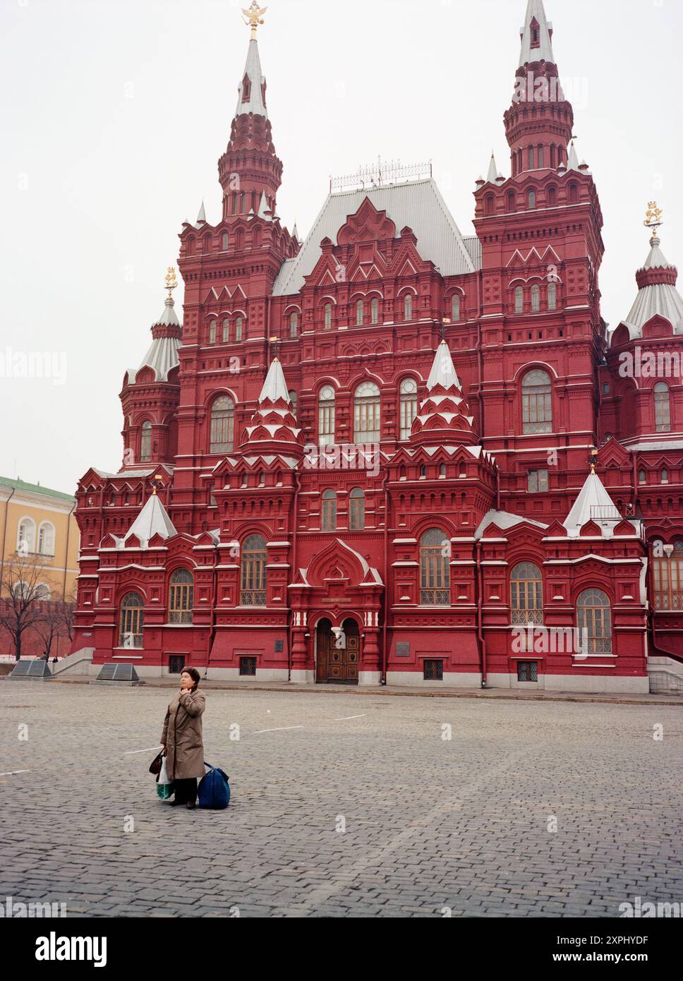 Historical State Museum on Moscow's Red Square. Image shows a lone ...
