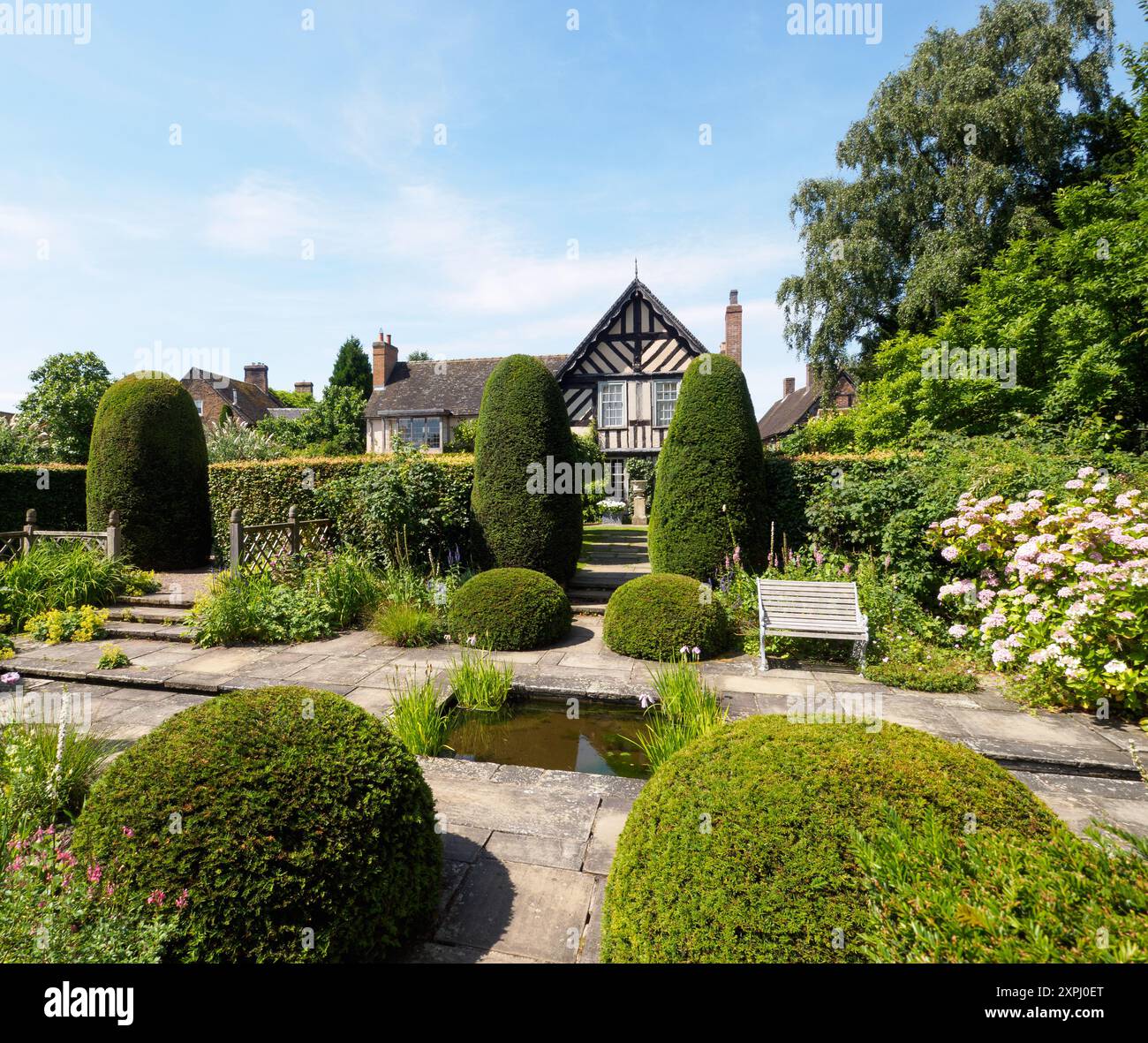 Lower Rill Garden, Wollerton Old Hall Stock Photo - Alamy