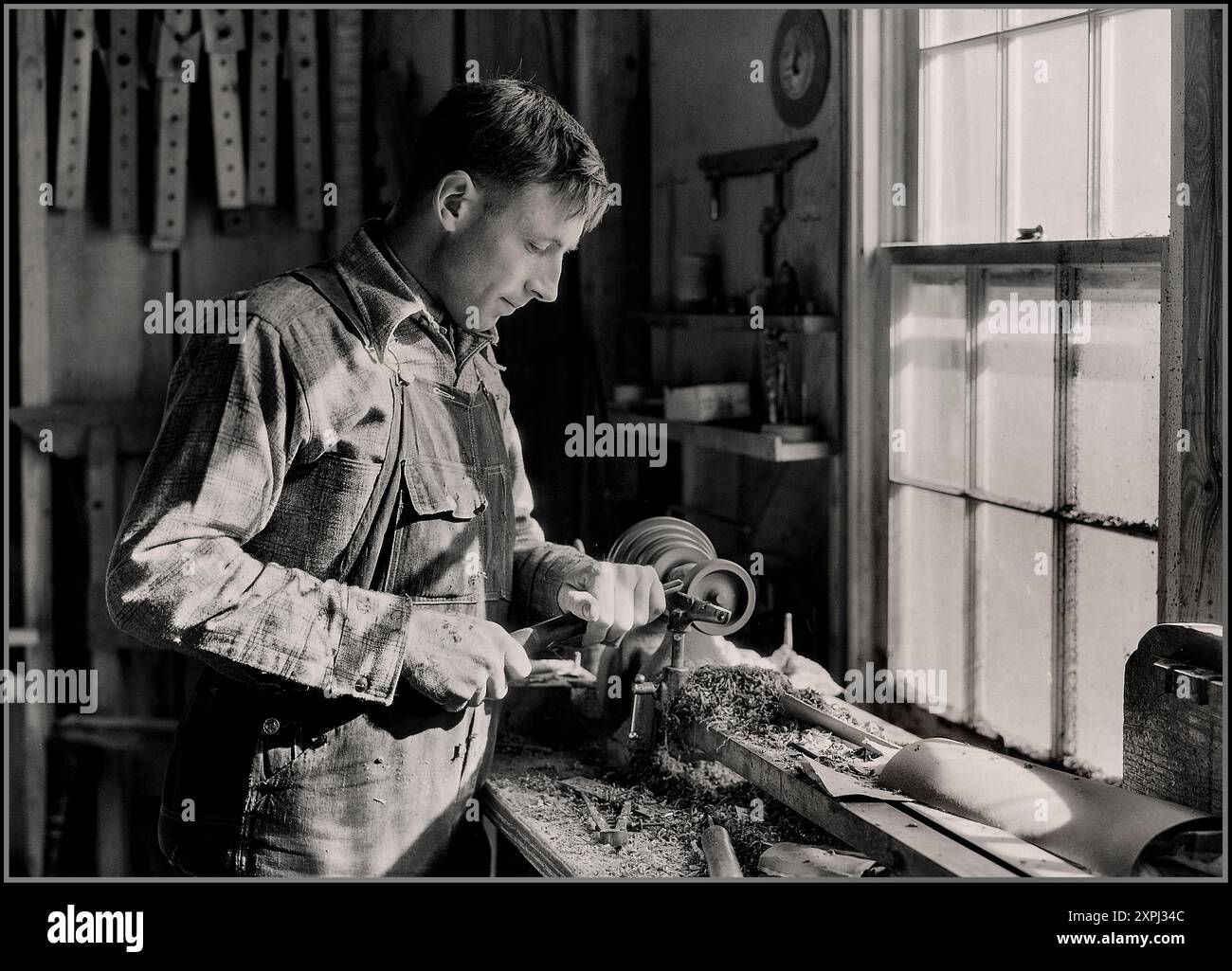 “CARPENTER WOODWORKER CRAFTSMAN " A close-up of one of the men in the ...