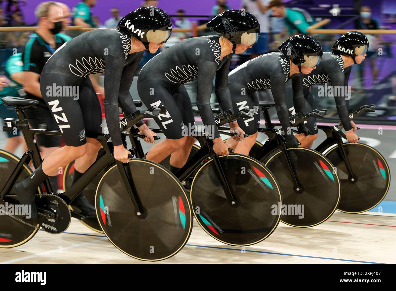 New Zealand's Ally Wollaston, Bryony Botha, Emily Shearman and Nicole ...