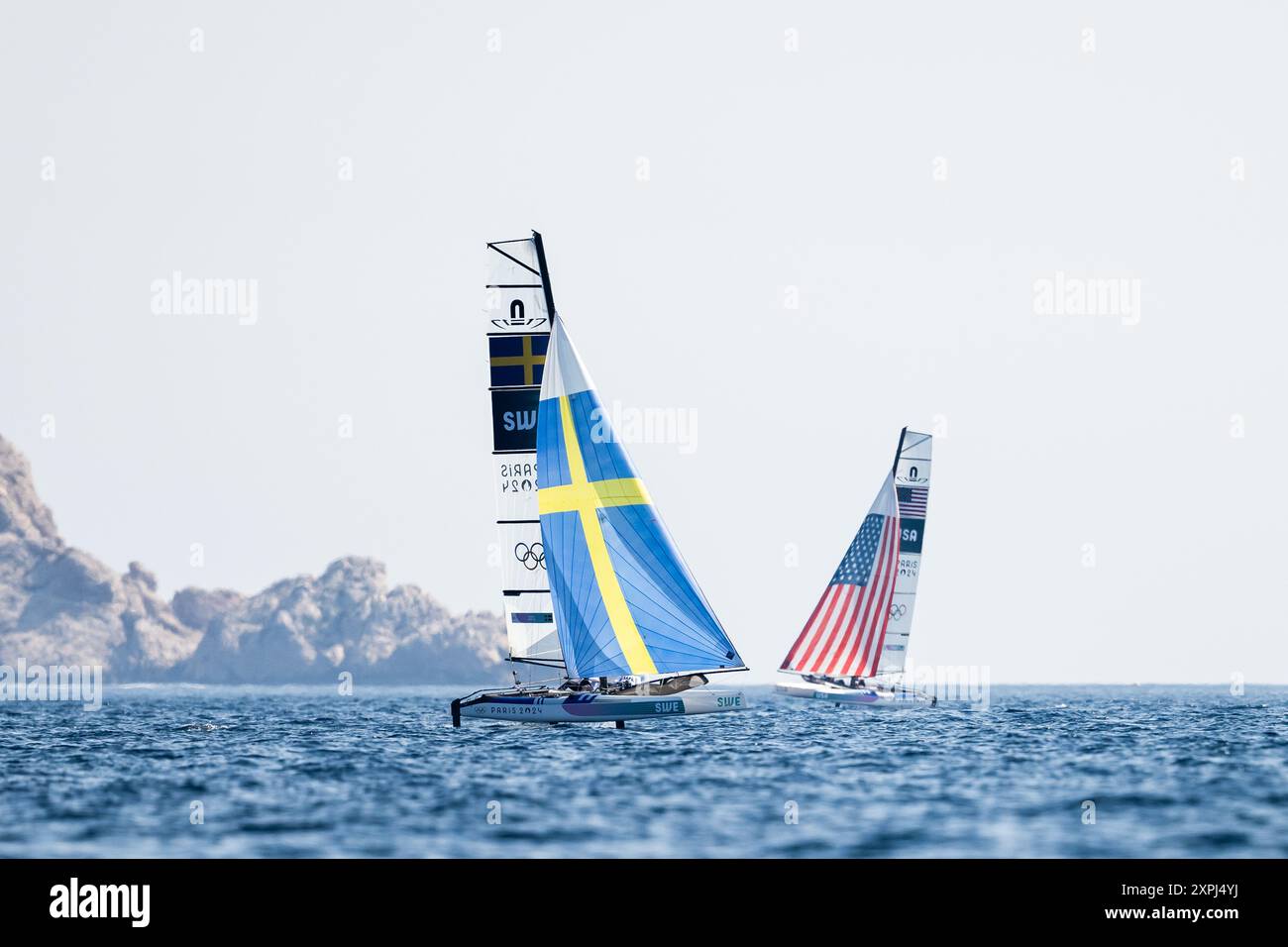 Marseille, France. 06th Aug, 2024. Emil Järudd and Hanna Jonsson of ...