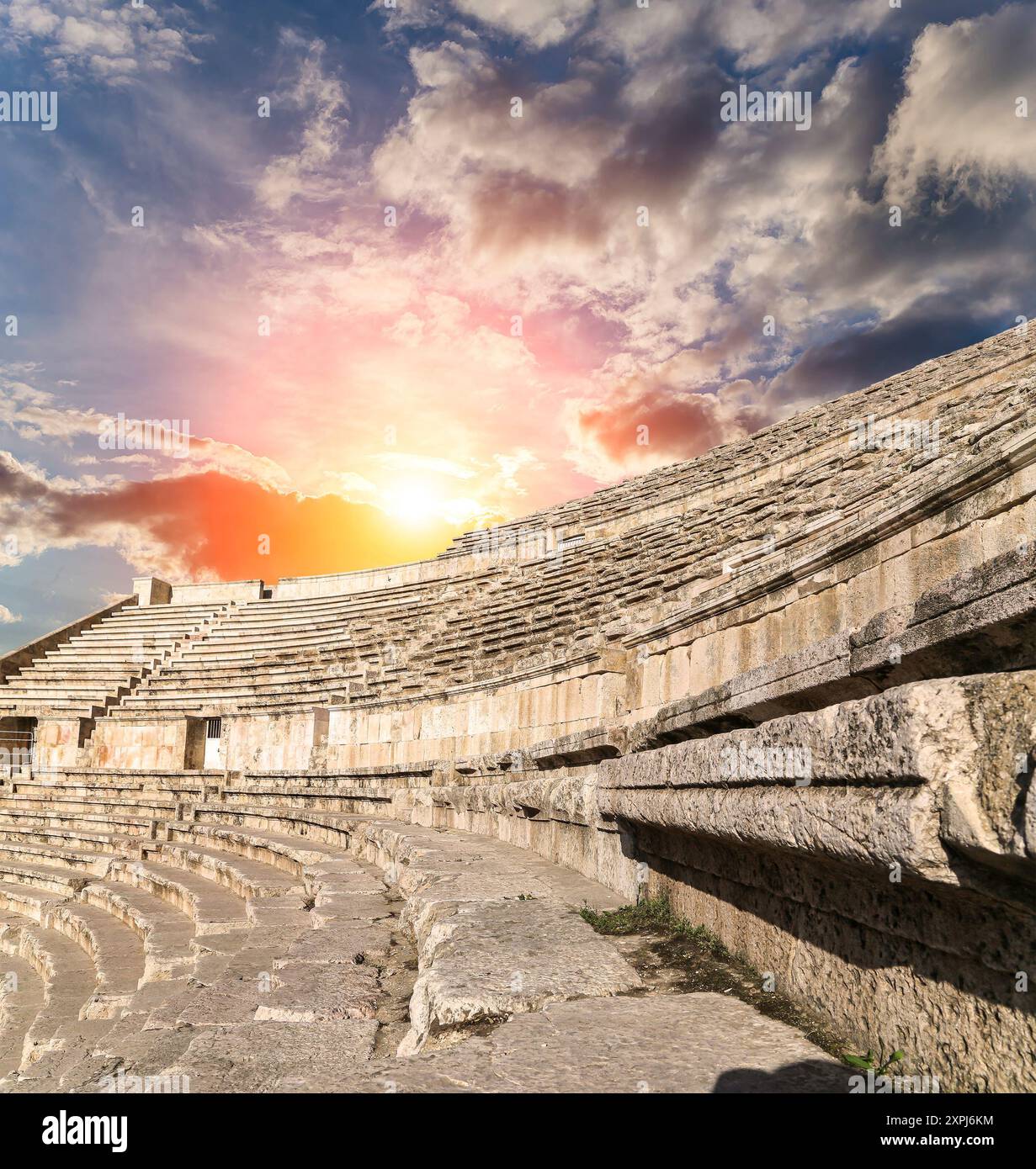 Roman Theatre in Amman, Jordan -- theatre was built the reign of ...