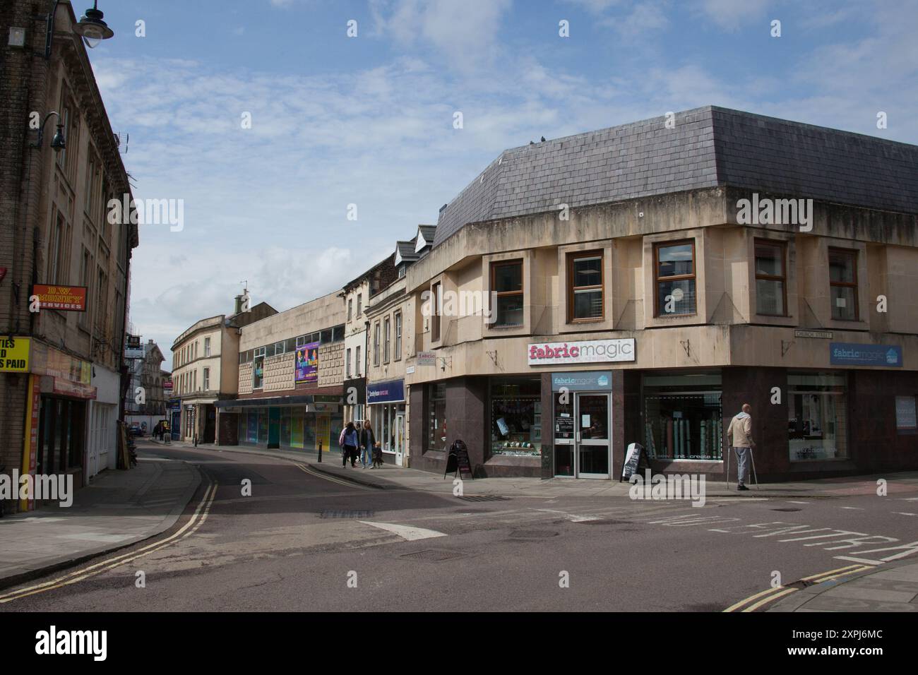 Small shops in Trowbridge, Wiltshire in the United Kingdom Stock Photo ...