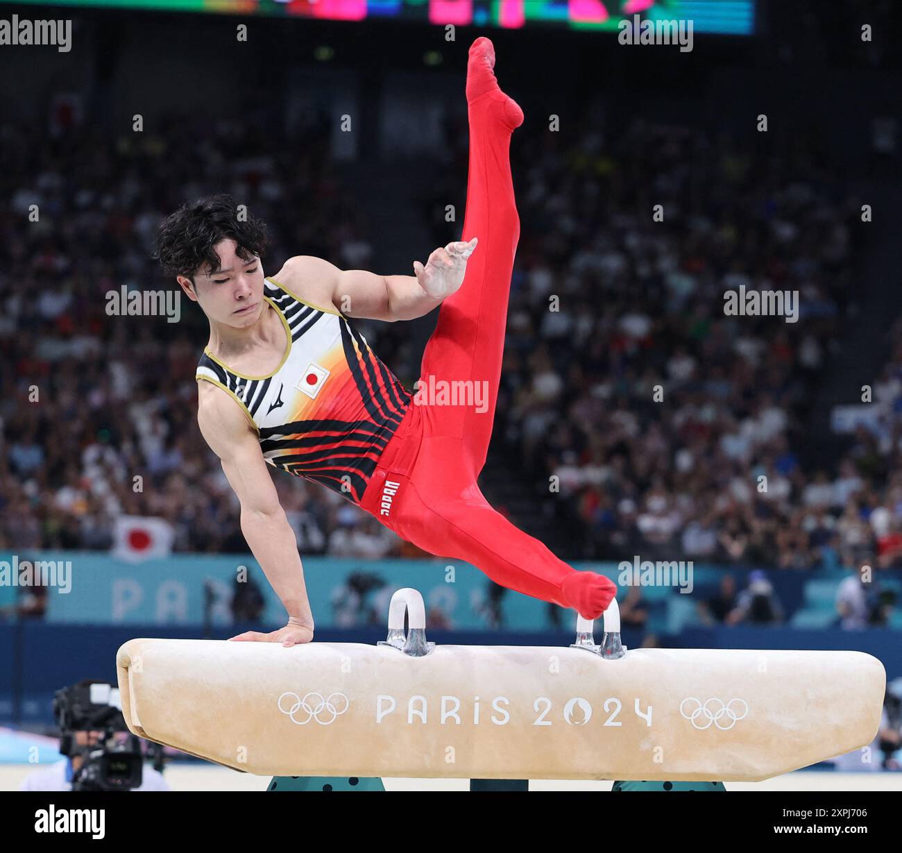Paris, France. 31st July, 2024. Gold medalist Shinnosuke Oka of Team ...