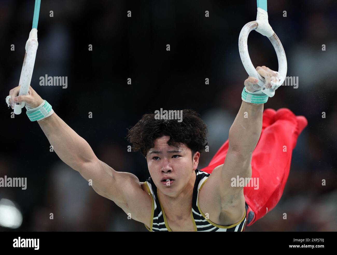 Paris, France. 31st July, 2024. Gold medalist Shinnosuke Oka of Team ...
