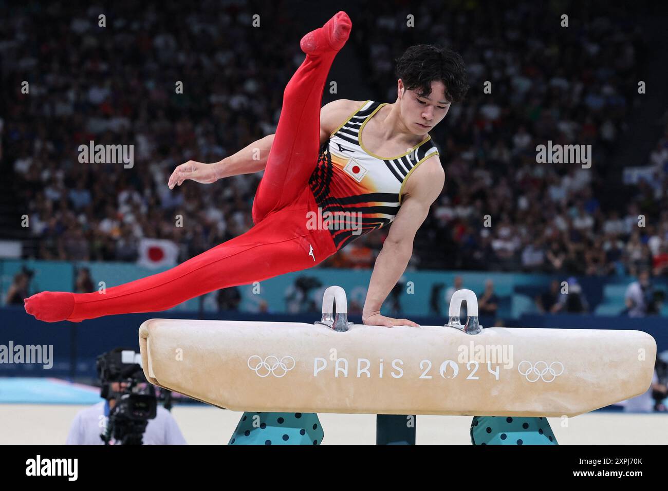 Paris, France. 31st July, 2024. Gold medalist Shinnosuke Oka of Team ...