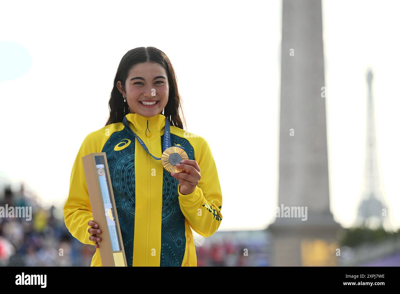 Paris, France. 06th Aug, 2024. Gold medallist Australian skateboarder ...