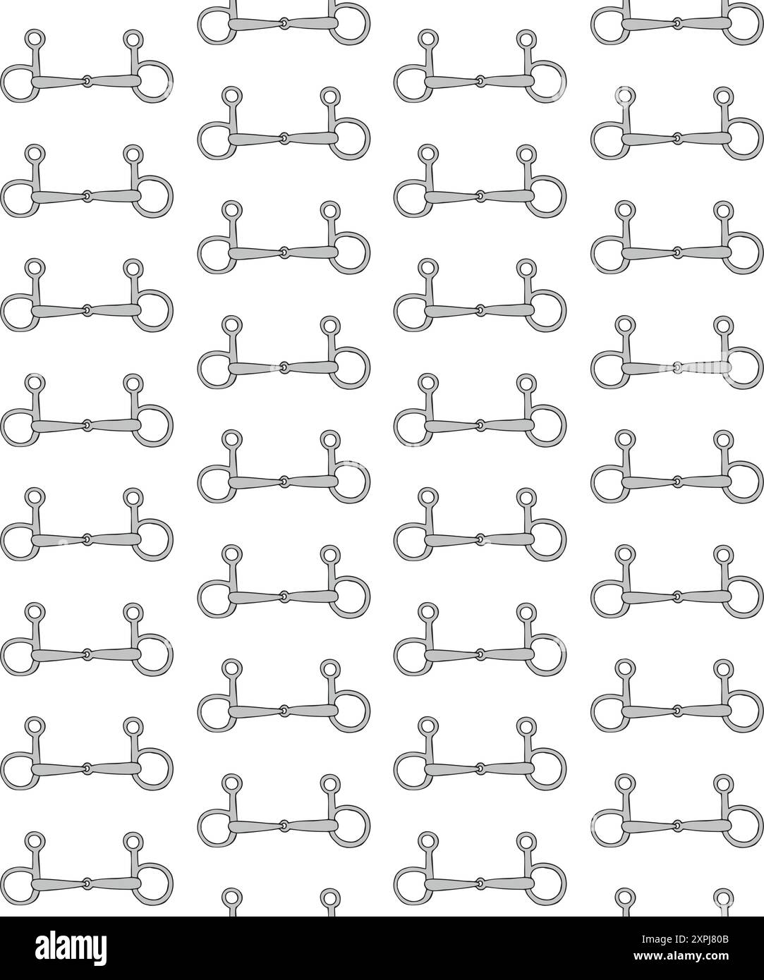 Vector seamless pattern of hand drawn horse bit Stock Vector Image ...