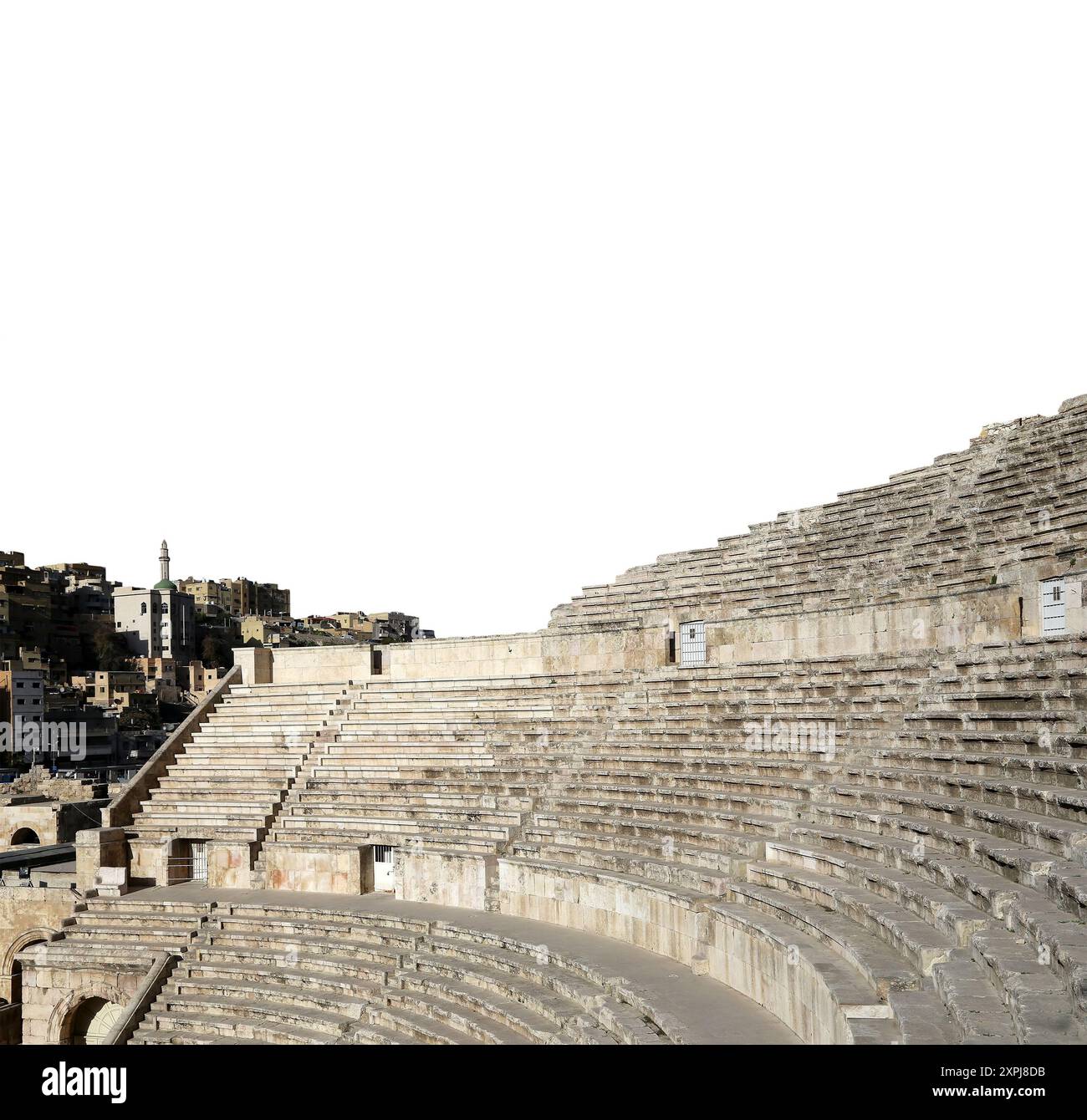 Roman Theatre in Amman, Jordan -- theatre was built the reign of ...