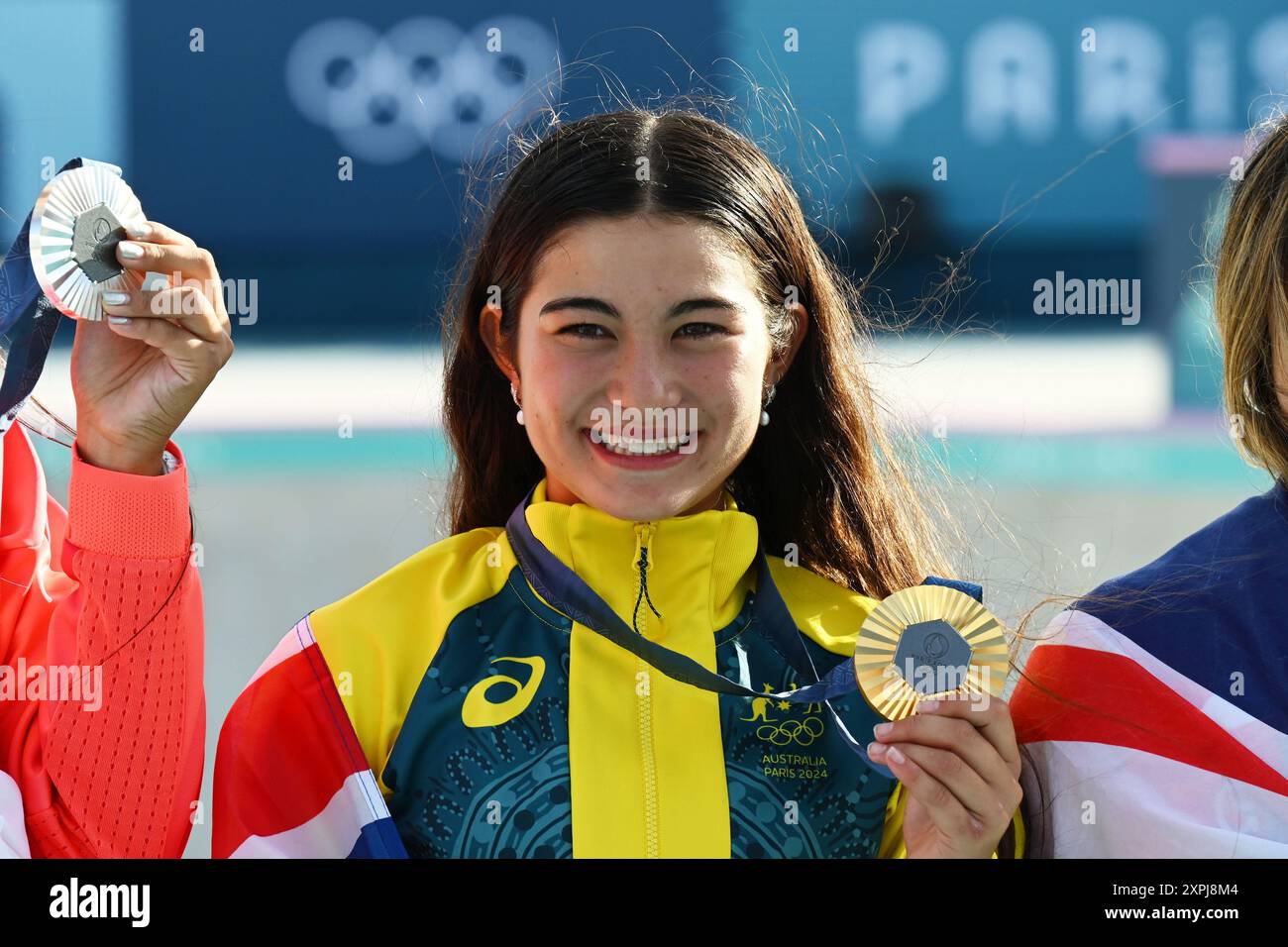 Paris, France. 06th Aug, 2024. Gold medallist Australian skateboarder ...