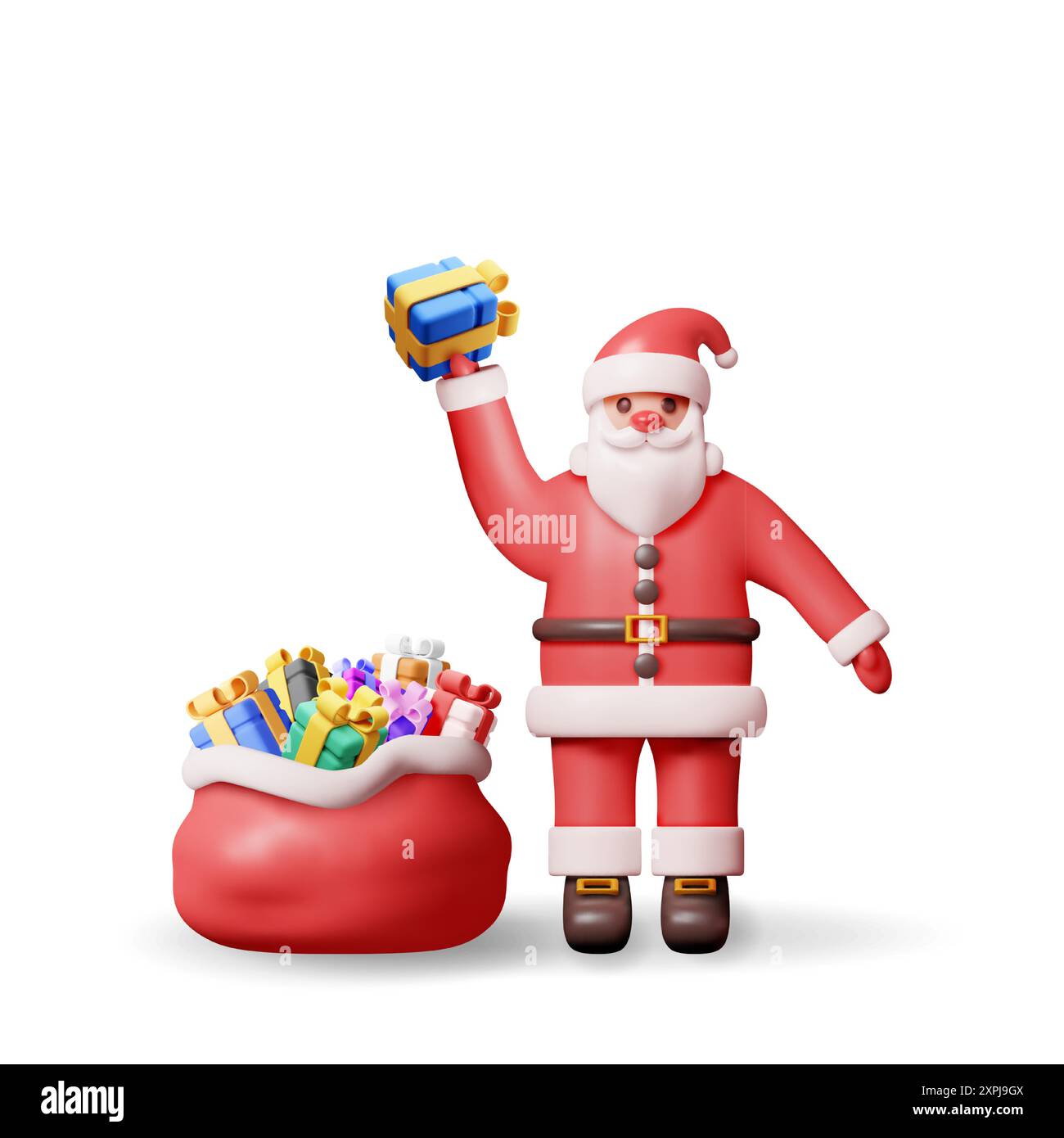 3d render cute santa claus Stock Vector Images - Alamy