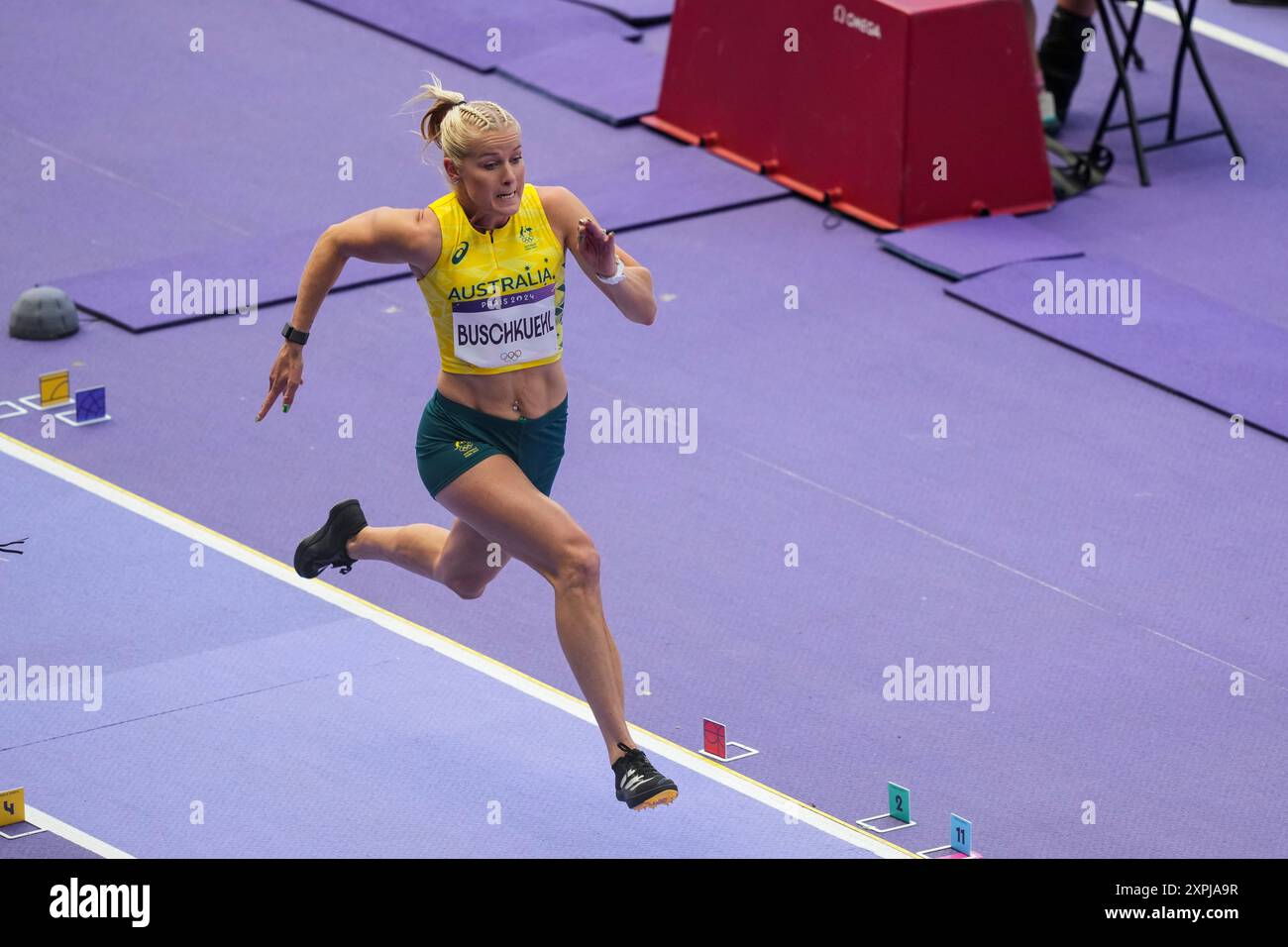 Brooke Buschkuehl of Australia competes during Women's Long Jump ...
