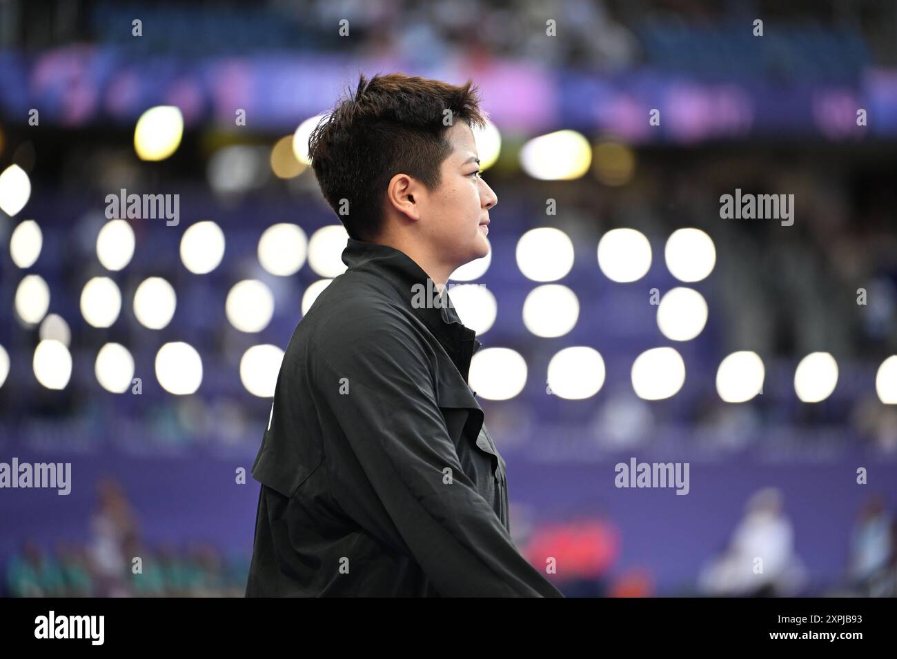 Paris, France. 6th Aug, 2024. Zhao Jie of China reacts before the women ...