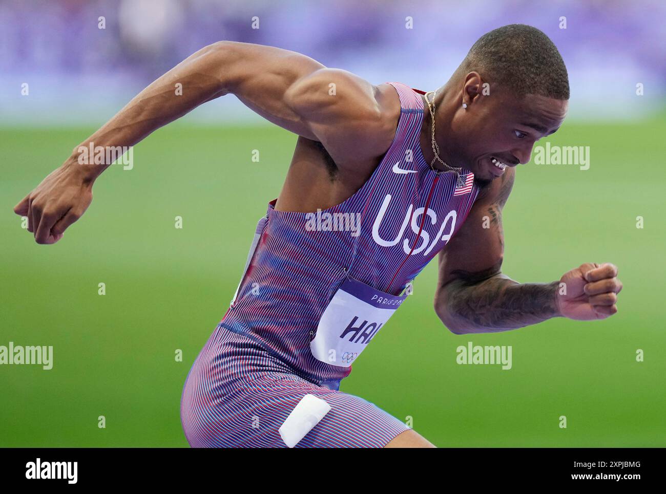 Paris, France. 06th Aug, 2024. Quincy Hall of the U.S. competes in the ...