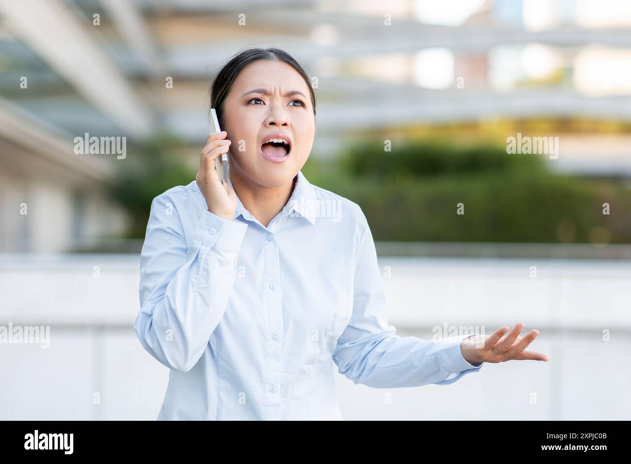 Woman outdoors expressing frustration hi-res stock photography and ...