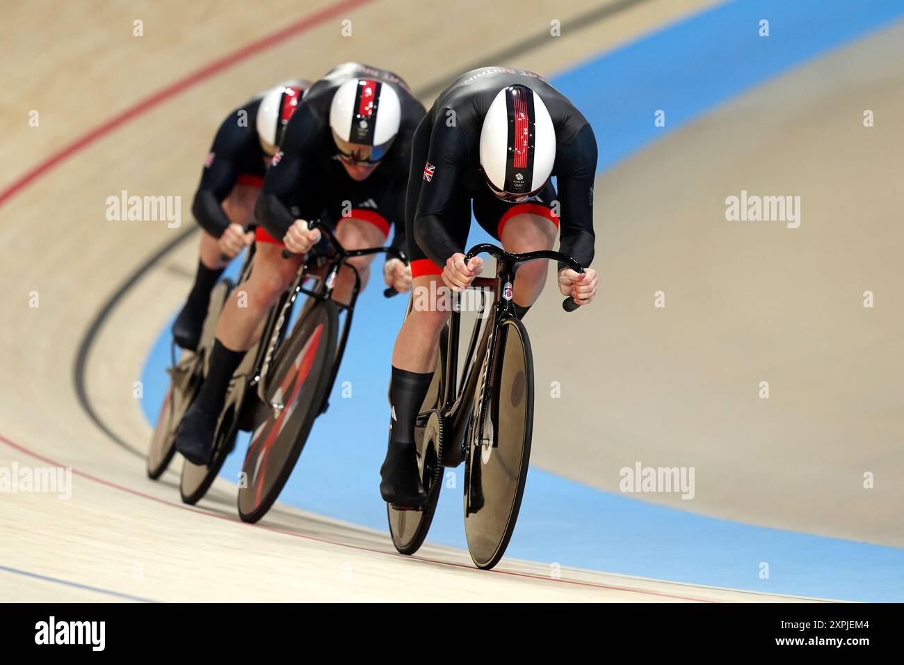 Great Britain's Ed Lowe, Hamish Turnbull and Jack Carlin during the Men ...