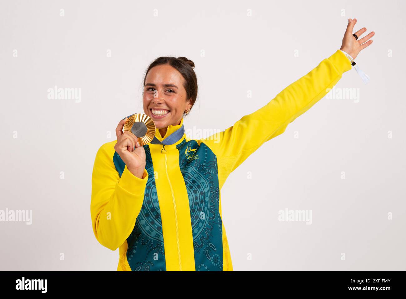 Australia's kayak cross gold medalist Noemie Fox poses for a portrait ...