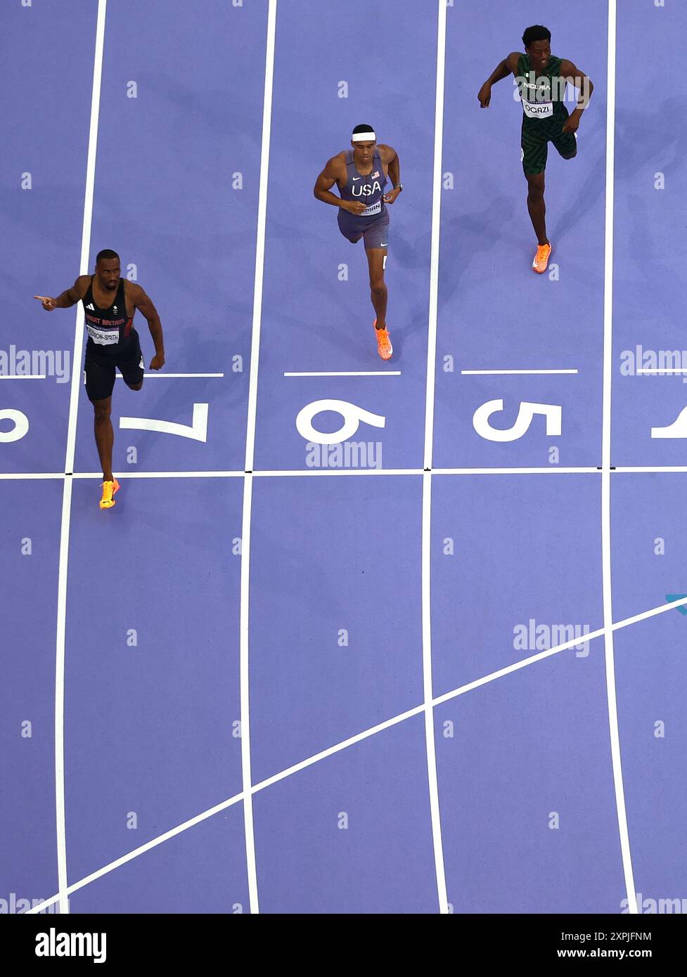 Paris, France. 6th Aug, 2024. Matthew Hudson-Smith of Britain, Michael Norman of the United ...