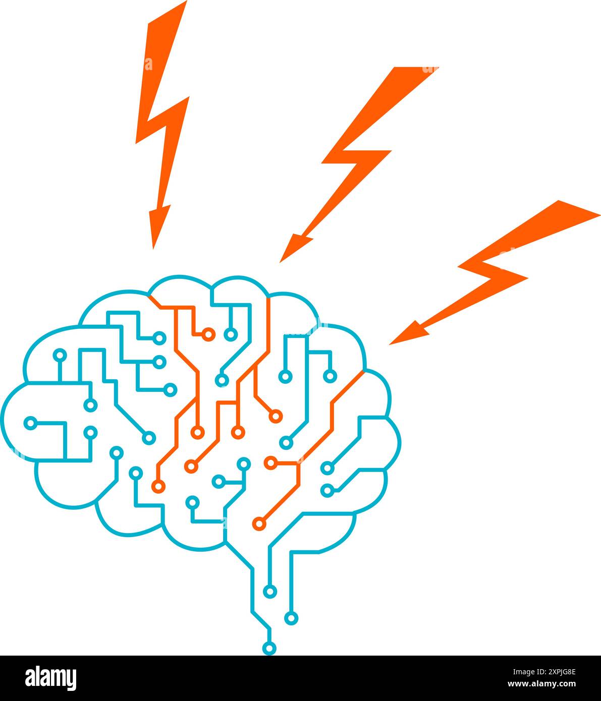 Abstract human brain symbol in flat style Stock Vector Image & Art - Alamy