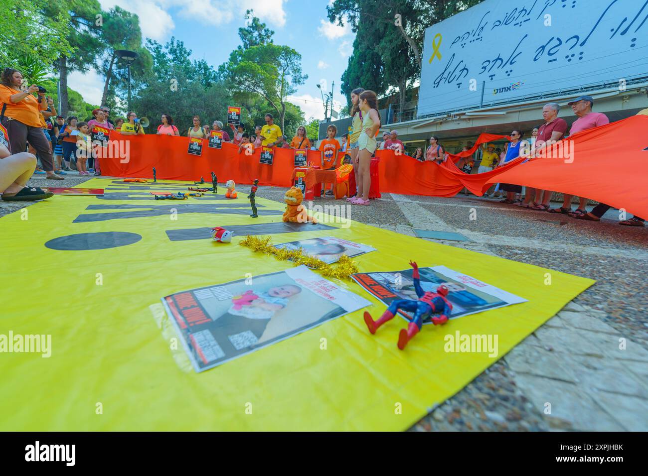 Haifa, Israel - August 05, 2024: People are marking the Fifth birthday ...