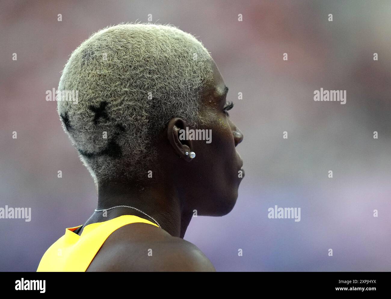 Paris, France. 6th Aug, 2024. Janieve Russell of Jamaica reacts before ...