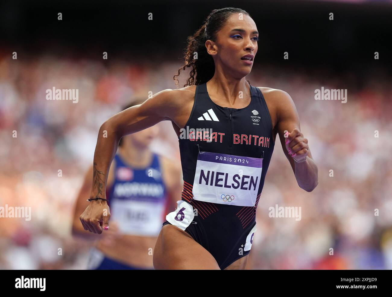 Great Britain's Lina Nielsen during the Women's 400m Hurdles Semi-Final ...