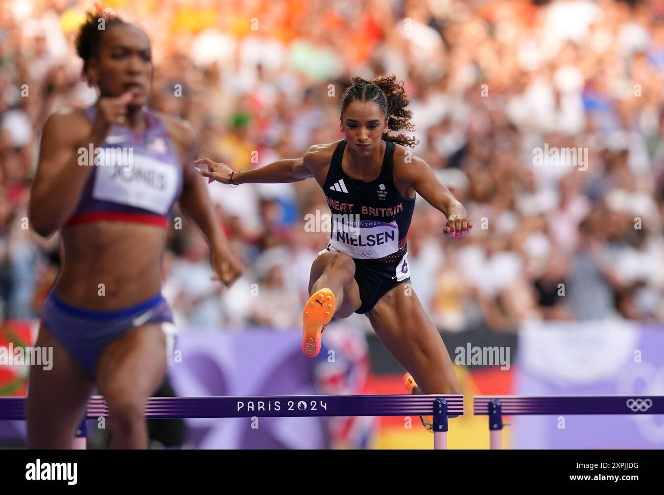 Great Britain's Lina Nielsen during the Women's 400m Hurdles Semi-Final ...