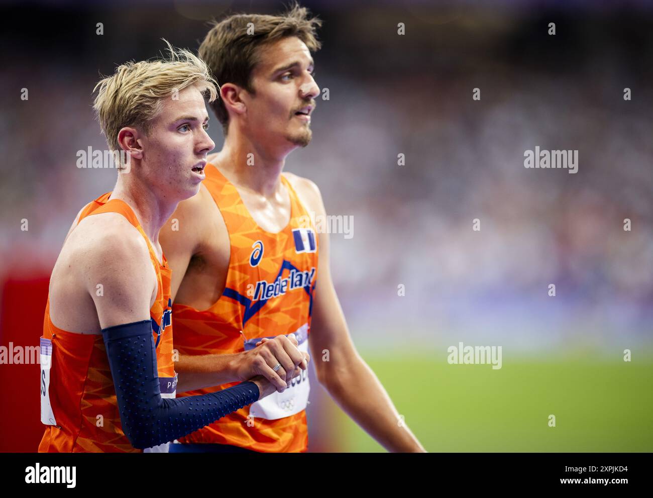Paris, France. 06th Aug, 2024. PARIS - Dutch athletes Niels Laros and ...