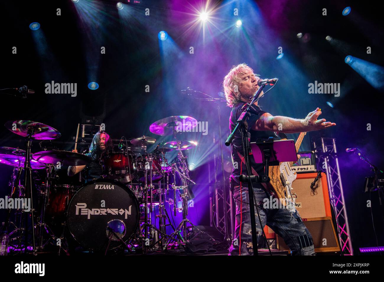 Nick Barrett, vocalist and lead guitarist with progressive rock band ...