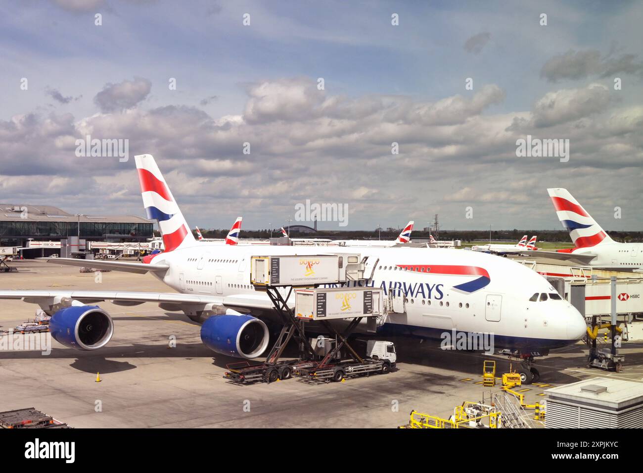 London, England, UK - 4 May 2024: Catering supplies being loaded into a ...