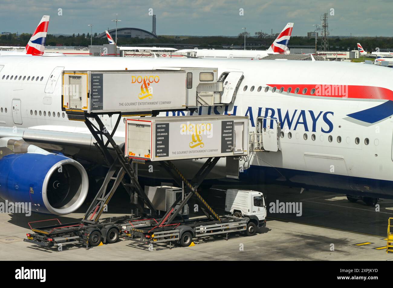 London, England, UK - 4 May 2024: Close up view of catering supplies ...