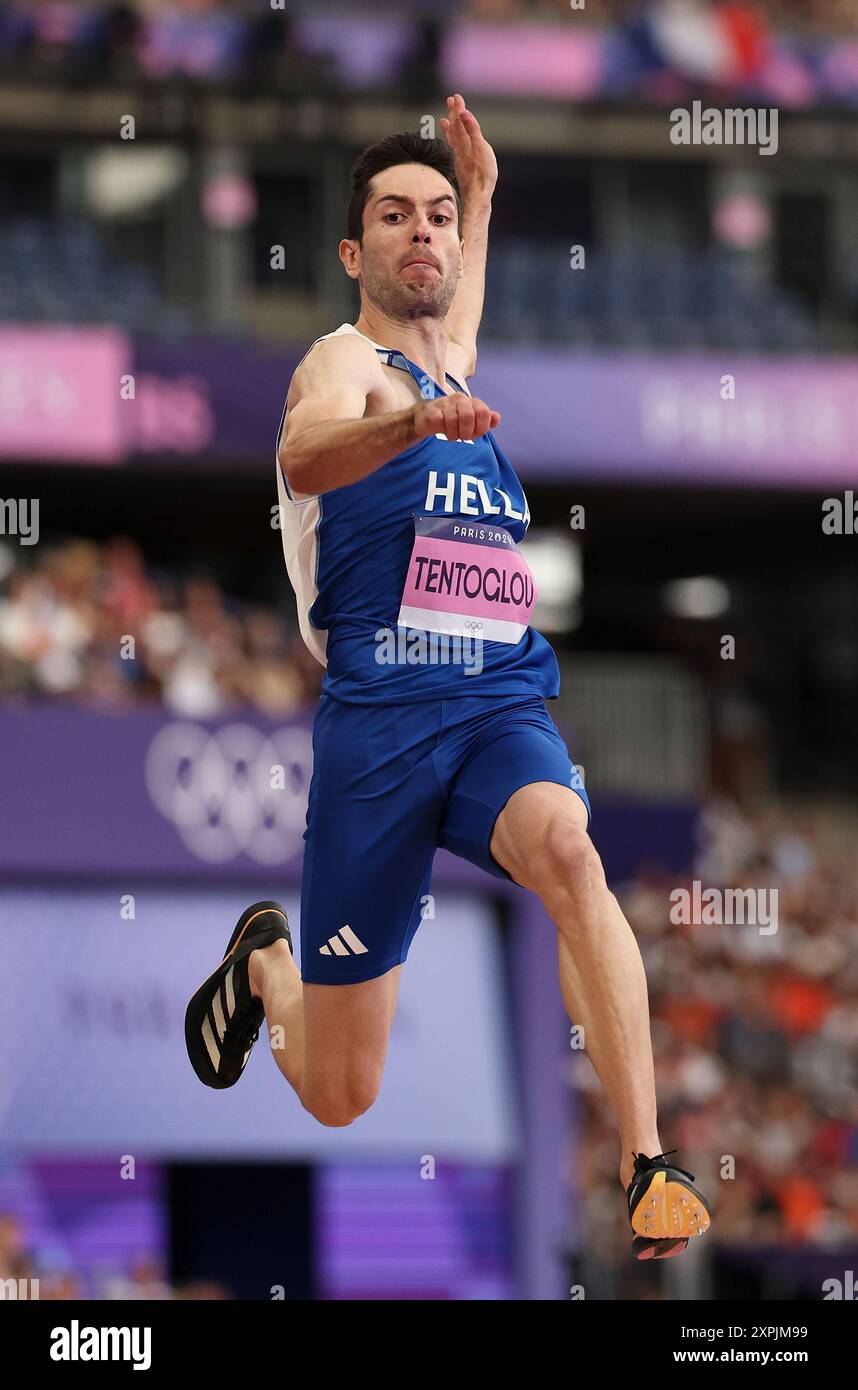 Paris, France. 6th Aug, 2024. Miltiadis Tentoglou of Greece competes ...