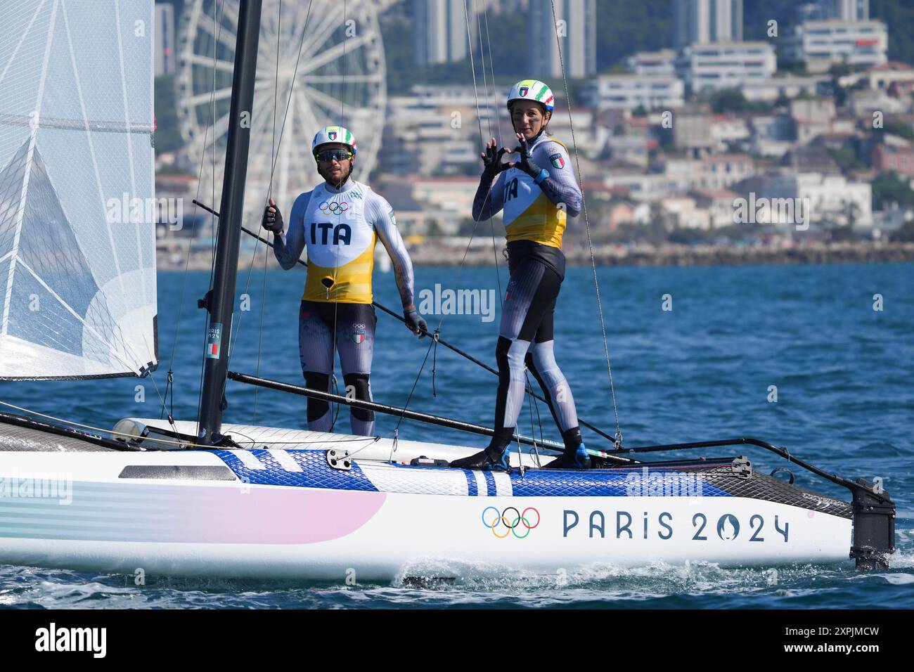 Marseille, France. 6th Aug, 2024. Ruggero Tita (L)/Caterina Marianna ...