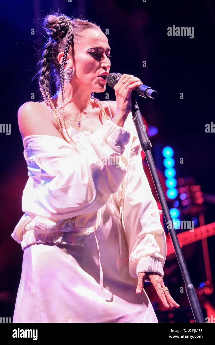 Italian singer Nina Zilli performs live during her summer tour in ...