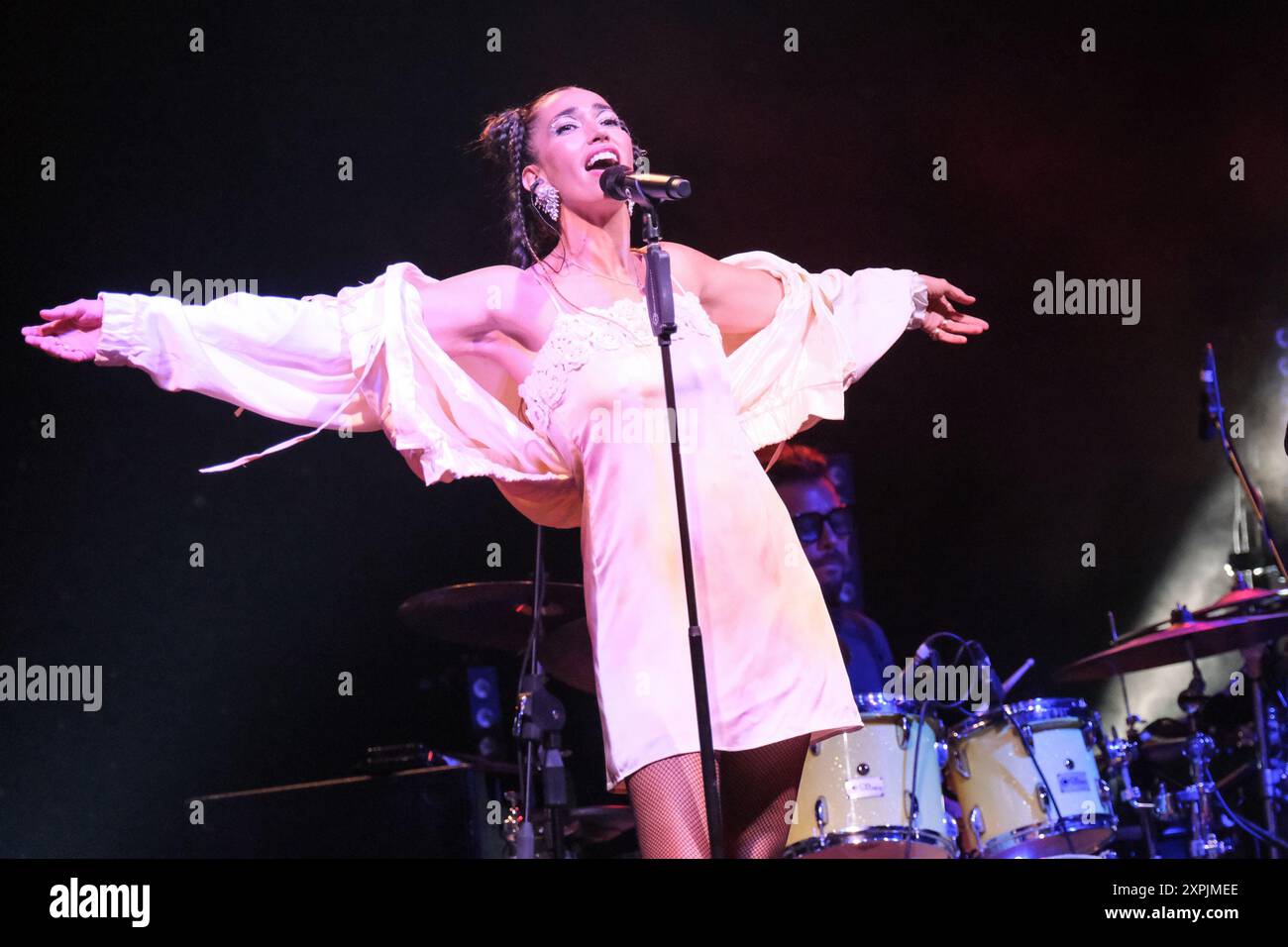 Italian singer Nina Zilli performs live during her summer tour in ...