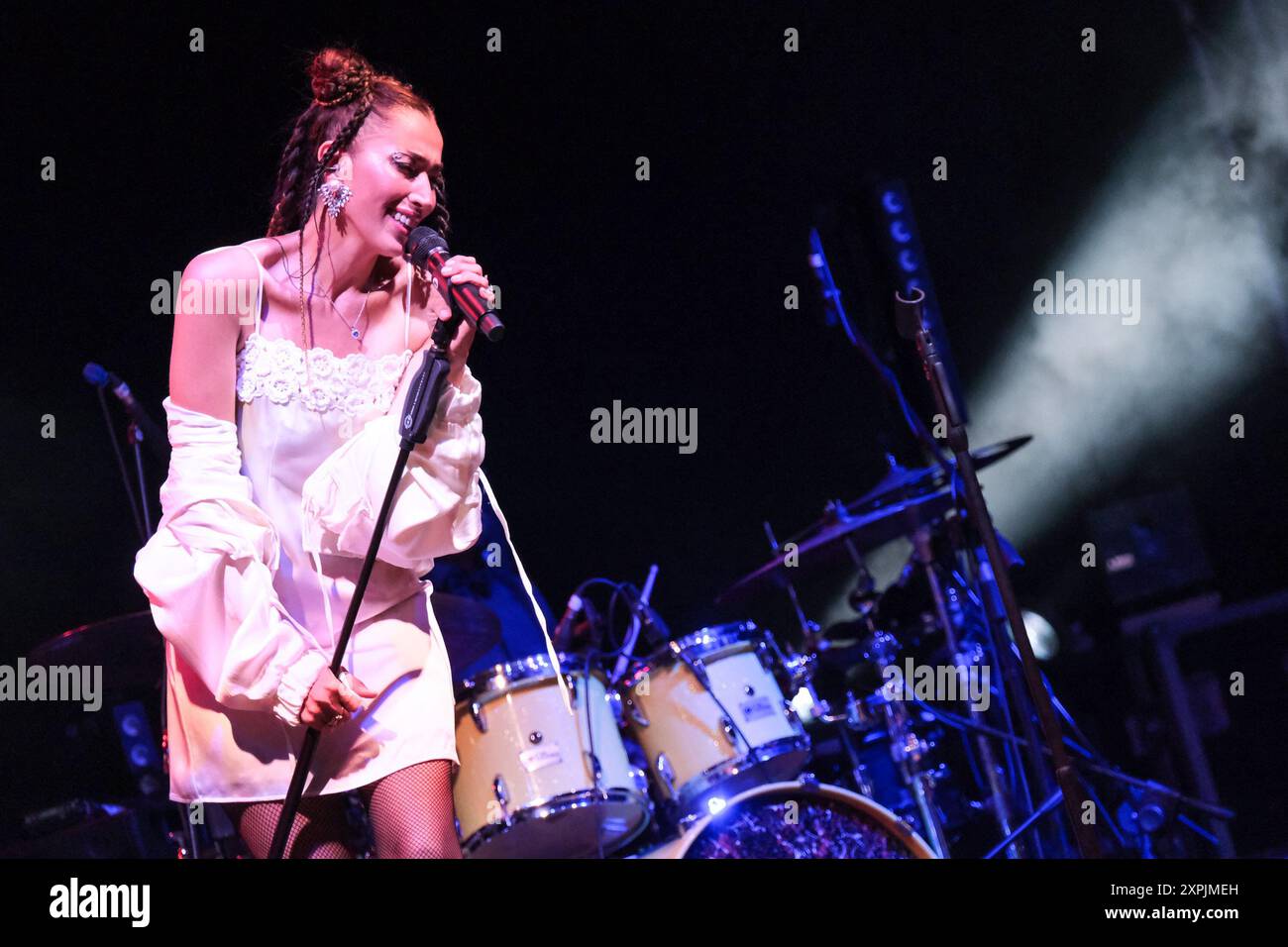 Italian singer Nina Zilli performs live during her summer tour in ...