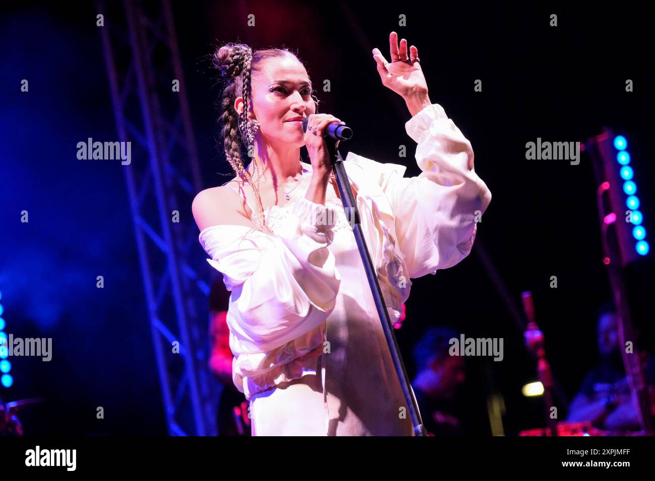 Italian singer Nina Zilli performs live during her summer tour in ...