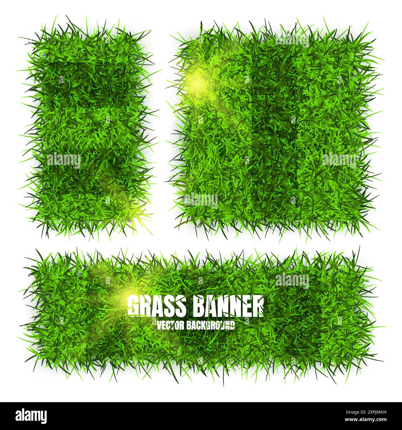Green grass banners, background. Field, meadow texture, grassy ...
