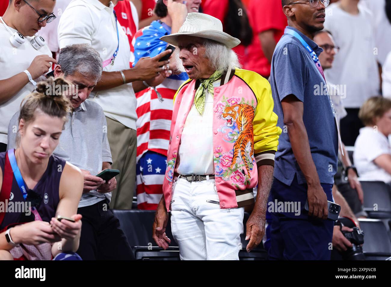 Paris, France, 6 August, 2024. A Fan during the Men’s Basketball ...
