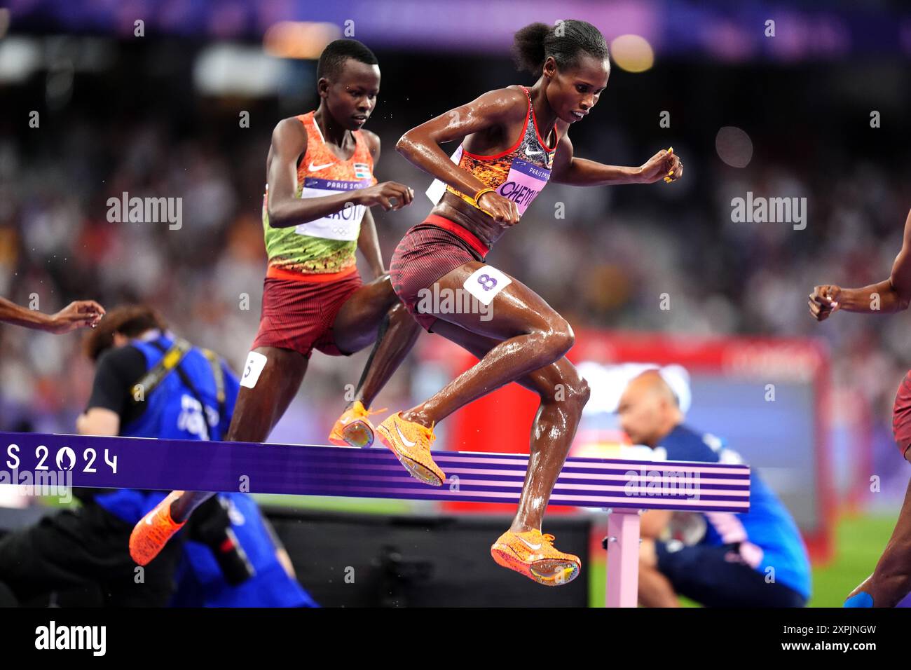 Uganda's Peruth Chemutai during the Women's 3000m Steeplechase Final at ...